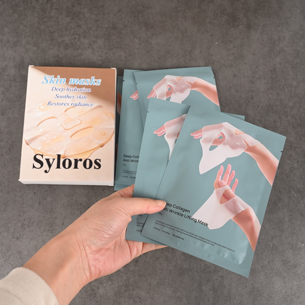 Syloros Nicotinamide & Hyaluronic Acid Skin Masks 5-Pack Hydrating & B ...