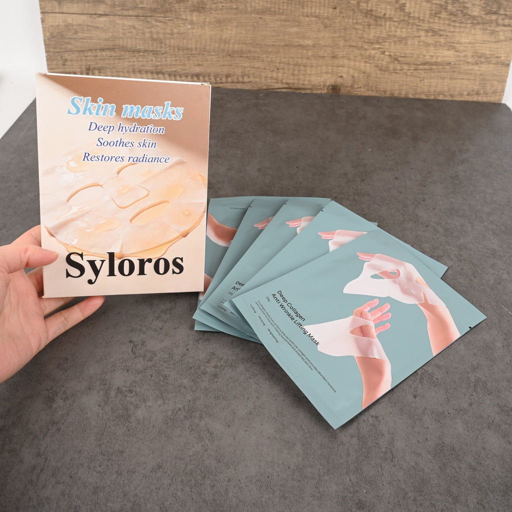 Syloros Nicotinamide & Hyaluronic Acid Skin Masks 5-Pack Hydrating & B ...